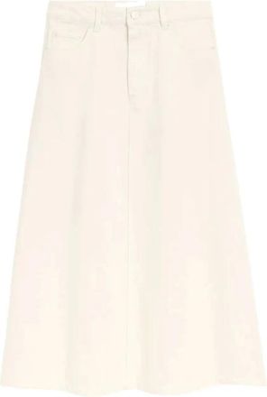Ami Femme, Jupes, Beige, Taille: 40 FR Cotton Long Skirt