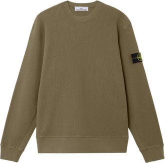 Stone Island Homme, Sweatshirts et sweats &agrave; capuche, Vert, Taille: M Cotton Waffle Fleece SweaT-shirt
