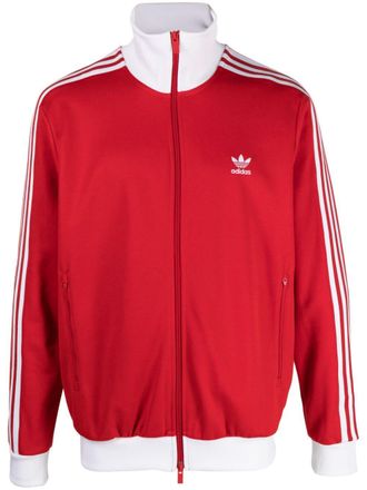 adidas Beckenbauer Adicolor Sweatshirt mit Rei&szlig;verschluss - Rot