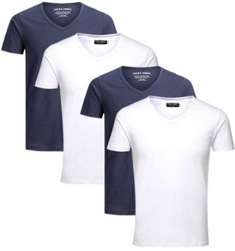 Jack & Jones T-Shirt (Spar-Set, 4er-Pack) V-Neck