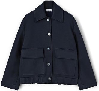 Motivi Femme, Vestes, Bleu, Taille: 46 FR Boxy Scuba Jacket