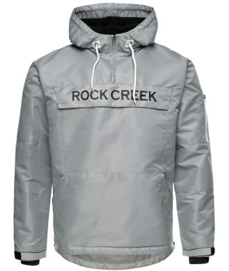 Rock Creek Herren Windbreaker Jacke &Uuml;bergangsjacke Anorak Schlupfjacke Kapuze Regenjacke Winterjacke Herrenjacke Jacket H-167 Grau 4XL