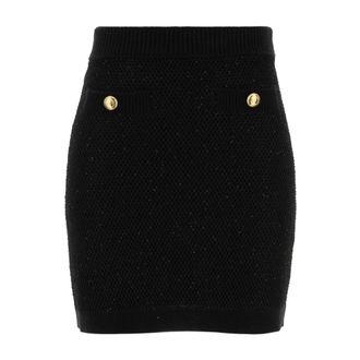Elisabetta Franchi Verzierter Mini-Strickrock - - Skirts - Damen - Schwarzk - L