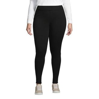 Lands End Leggings mit Plüschfutter und Tasche SERIOUS SWEATS, Damen, Größe:52-54 plus, Schwarz, Baumwoll-Mischung/Polyester-Mischung, by Lands End