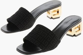 Givenchy Open-Toe Jacquard Fabric Mules With Iconic 5cm Heel size 39