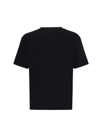 Valentino Mens T-Shirt With A Made Valentino Print Nero-Rosso Cotton T-Shirts Nero/rosso And Polos