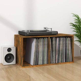 tidyard Schallplatten-Aufbewahrungsbox Mit 2 Fächern Aufbewahrung Kasten Schallplatten Box Sammlung Regal Kommode Aktenschrank Bücherregal Schrank Ordnerregal