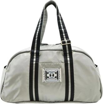Chanel unisex, Pre-owned, Gris, Taille: ONE Size Sac Boston Sport Line en nylon Pre-owned