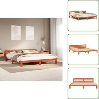 vidaXL vidaXL Massivholzbett ohne Matratze Wachsbraun 180x200 Kiefernholz