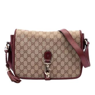 Gucci Sac bandouli&egrave;re en toile Pre-owned - Femme - Pre-owned - Beige - Taille: ONE Size