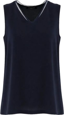 Fabiana Filippi Femme, Tops, Bleu, Taille: 38 FR V Neck Top