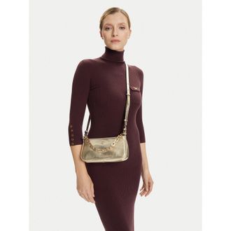 Pinko Handtasche PINKO Half Moon Baguette Mini AI 25-26 PLTT 105069 A2O9 Goldfarben