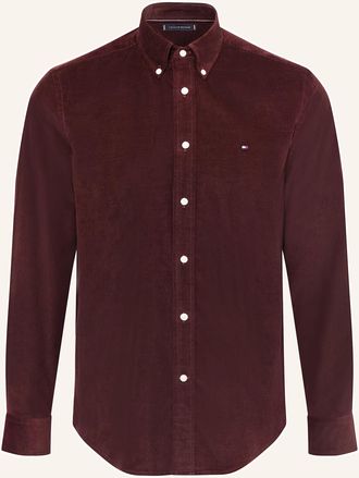 Tommy Hilfiger Cordhemd Regular Fit rot