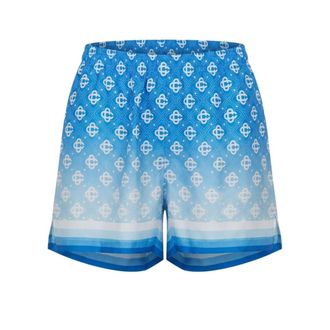 Casablanca Femme, Shorts, Bleu, Taille: 36 FR Silk Shorts