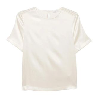 PESERICO Femme, Blouses et Chemises, Beige, Taille: 36 FR T-shirt en soie