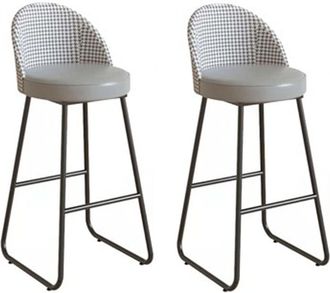 Generic Barhocker-Set, Tresenhocker, Moderne Tresenhocker mit R&uuml;ckenlehne, Metallbeine, Esszimmerst&uuml;hle mit R&uuml;ckenlehne/75 cm