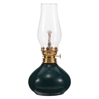 BESPORTBLE Cabilock Vintage-&Ouml;llampe aus Glas mit Keramiksockel - Rustikale Petroleumlampe - Windfeste Kammerbeleuchtung f&uuml;r Camping, Urlaub, Winter und Neujahr