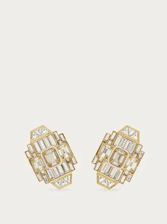 Ferragamo Damen Art-d&eacute;co-Ohrstecker mit Kristallen Gold