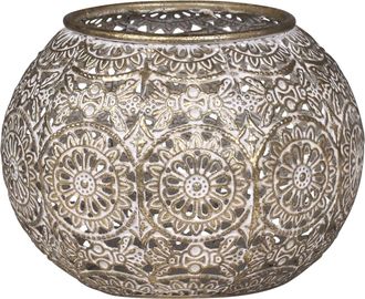 Chic Antique Kerzenständer Teelichthalter Vire Antik Eisen Windlicht H9xØ11cm 71575-03