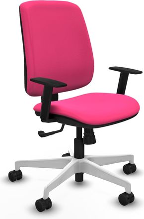 Piqueras y Crespo Alares Computerstuhl mit 1D-Armlehnen, 4 Positionen und Schaumstoff, 65 mm Nylon, Rosa