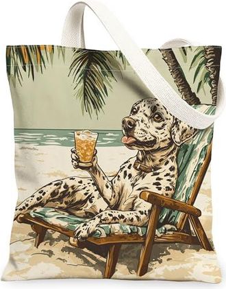 Generic Sac fourre-tout amusant en toile Catahoulas motif l&eacute;opard pour faire du shopping, 33 x 38,1 cm, sac &agrave; bandouli&egrave;re r&eacute;utilisable pour femme, peinture da