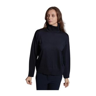 Alpha Studio Langarm Merinowolle Damen Radtrikot - - Knitwear - Damen - Blau - L