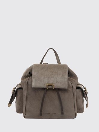 Brunello Cucinelli Sac &agrave; Dos Femme couleur Gris