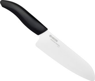 Kyocera GEN Series -Santoku Keramikmesser aus Hochleistungskeramik | extrem scharf | ultraleicht | hohe Bruchfestigkeit | handgeschliffen. Klingenlänge: 16 cm