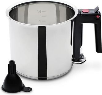 GSW 983167 Simmertopf Wasserbadkocher 1,5 L -inklusivive Einfülltrichter, Edelstahl, silber, 16 cm 2 Einheiten