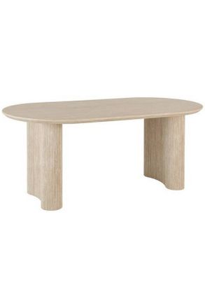 MID.YOU Mid.you Esstisch, Eiche, Holzwerkstoff, oval, S&auml;ule, 180x75x90 cm, Esszimmer, Tische, Esstische, Esstische oval