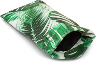 styleBREAKER Etui Brillenetui Palmen mit Putztuch