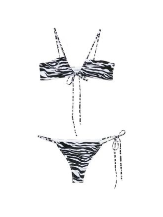 The Attico Bikini nou&eacute; &agrave; imprim&eacute; z&egrave;bre