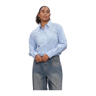 Notre-V Nv-Iola Bluse - - Blouses & Shirts - Damen - Blau - L