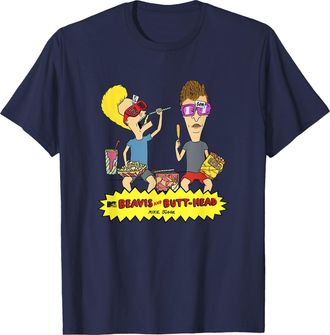Beavis And Butt-Head Snacks On The Curb Logo T-Shirt