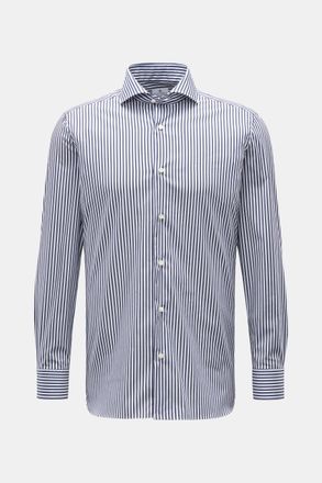 Giampaolo Herren - Casual-Hemd Haifisch-Kragen navy/wei&szlig; gestreift