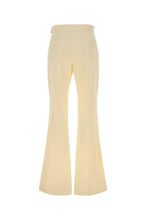 Sportmax Womens Pastel Yellow Viscose Blend Piacere Pant Giallo Chiaro Exterior: Paper Pantaloni Trousers