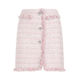 Giambattista Valli Pink & Lila Mini Rock Fransen - - Skirts - Damen - Rosa - XS