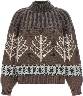 Brunello Cucinelli Rundhalspullover - Braun