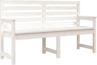 vidaXL Vidaxl - Gartenbank Weiß 159,5x48x91,5 cm Massivholz Kiefer
