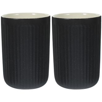 BESPORTBLE 2 St&uuml;ck Zahnputzbecher aus Wiederverwendbarem Keramikmaterial Stilvoller Badezimmerbecher mit Geriffeltem Design Leicht und Tragbar f&uuml;r Zuhause Reise 