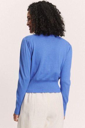 Tranquillo Strickjacke Strickjacke Linaa aus Bio-Baumwolle GOTS-zertifizierte Bio-Baumwolle, verspielte Zierkante