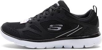 Skechers Baskets pour Femme, Chaussures de Sport, Noir, 39.5 EU