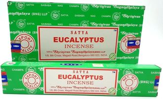 Anemone Anemone - Enecens SATYA Premium - Nat&uuml;rliche und holzige St&auml;bchen - Packung zu 15g (Eucalyptus, 12 Schachteln)