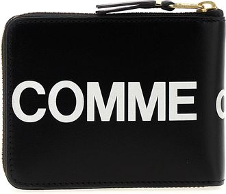 Comme Des Gar&ccedil;ons Logo-Print Calfskin Wallet - Multicolor