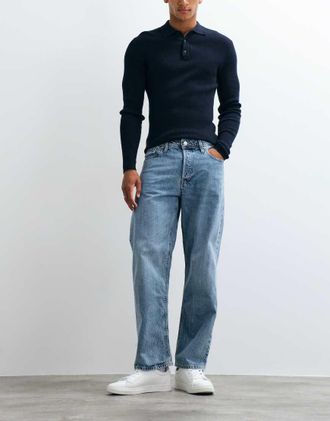 Jack & Jones Eddie jean coupe loose d&eacute;lavage bleu clair