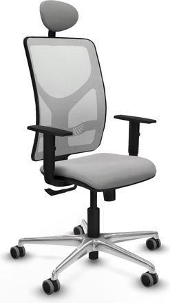 Piqueras y Crespo Sch&ouml;ner Schreibtischstuhl mit 1D-Armlehnen, h&ouml;henverstellbarer Lendenwirbelst&uuml;tze und festem Kopfteil, ausgestattet mit 3 Positionen und Schneideschau