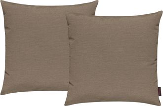 Magma Heimtex Magma Heimtex Fino Kissenhülle ca. 50 x 50 cm Farbe 79 Mittelbraun (2er Set)