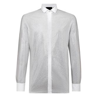 Philipp Plein Platinum Cut SS Crystal Shirt - - Shirts - Herren - Grau - XS