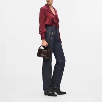 Karl Lagerfeld Crossbody Bags - K/Nova kleine Wildleder-Umh&auml;ngetasche - Gr. unisize - in Braun - f&uuml;r Damen