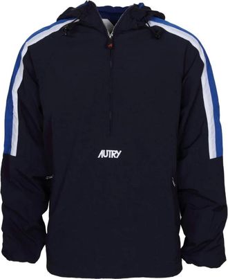 Autry Homme, Vestes, Bleu, Taille: XL Nylon Jacket